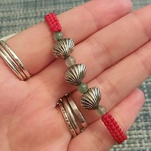 Handmade | Jewelry | Three Shells Lucky Chinese Red String Bracelet ...